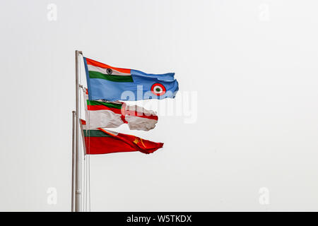 Flags of the three Armed Forces of India, India Gate, New Delhi, India ...