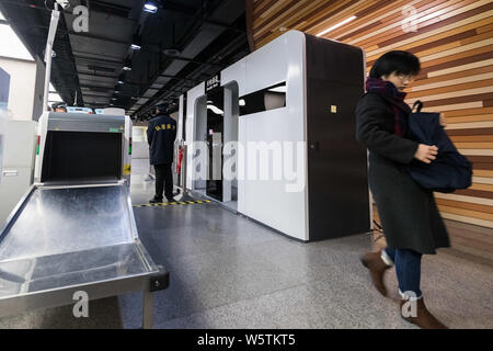 View of a passenger security check device based on passive terahertz ...