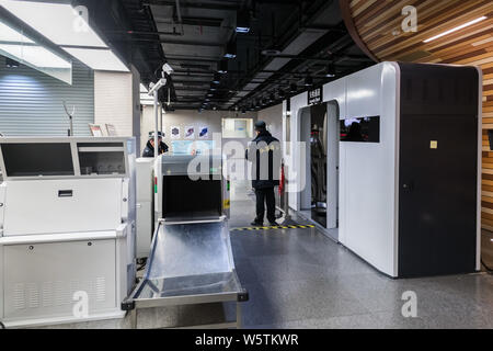 View of a passenger security check device based on passive terahertz ...