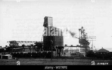 Iron Ore docks at Two Harbors on the North Shore of Lake Superior in ...