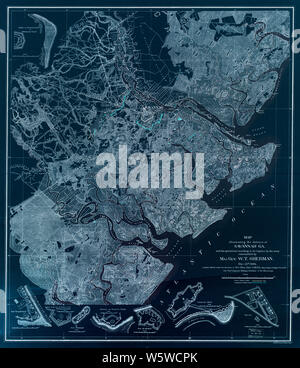 Map illustrating the defence [sic] of Savannah, Ga. and the operations ...