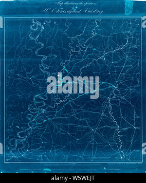 Map illustrating the operations of the U.S. forces against Vicksburg ...