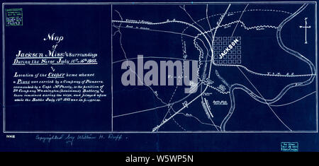 Map of Jackson, Miss- and surroundings during the siege July 10th-16th ...