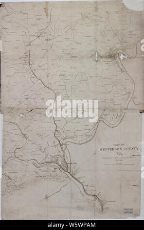 Civil War Maps 0732 Map of Jefferson County VA Inverted Rebuild and ...