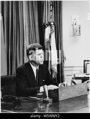 John F. Kennedy's civil rights speech wide shot Stock Photo - Alamy