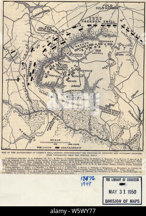 Civil War Maps 0840 Map of the battle-field of Gaines's Mill showing ...