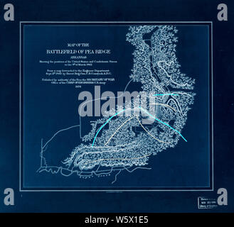 Civil War Maps 0872 Map of the battlefield of Pea Ridge Arkansas ...