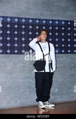 South Korean rapper and singer Reddy attends the filming session for an ...