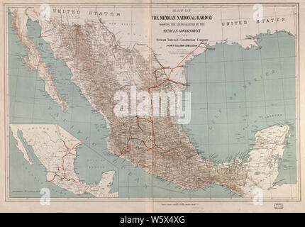 Map of the Mexican National Railway : showing also its relative ...