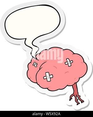 cartoon injured brain Stock Vector Image & Art - Alamy