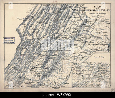 Map of the Shenandoah Valley, to illustrate the Valley Campaign of ...