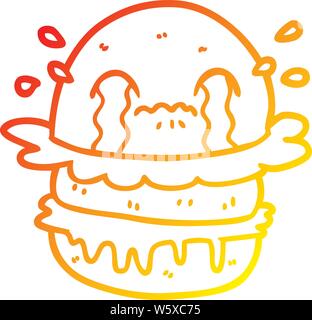 cartoon crying fast food burger Stock Vector Image & Art - Alamy