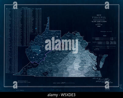 Map showing the distribution of the slave population of the southern ...