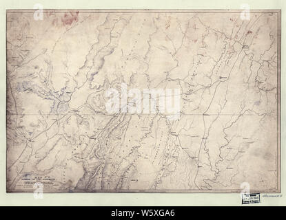 Map showing the army movements around Chattanooga Stock Photo - Alamy