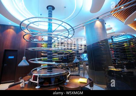 Interior view of the world's tenth and Asia's third spaceship-themed ...