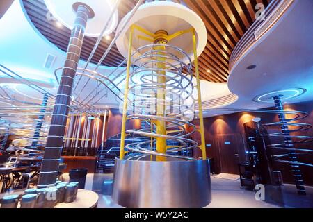 Interior view of the world's tenth and Asia's third spaceship-themed ...