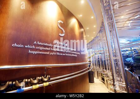 Interior view of the world's tenth and Asia's third spaceship-themed ...