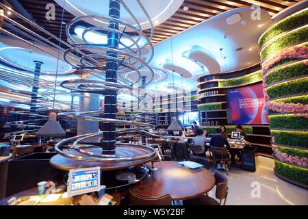 Interior view of the world's tenth and Asia's third spaceship-themed ...