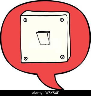 cartoon light switch with speech bubble Stock Vector Image & Art - Alamy