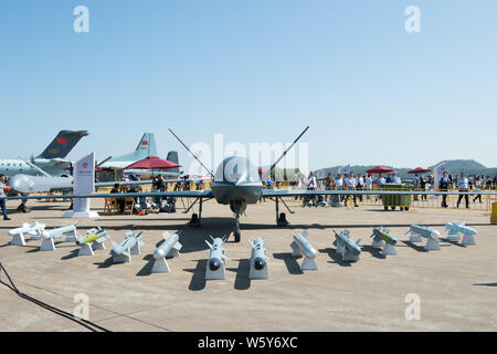 A Yunying combat unmanned aerial vehicle (UAV), or drone, of Aviation ...