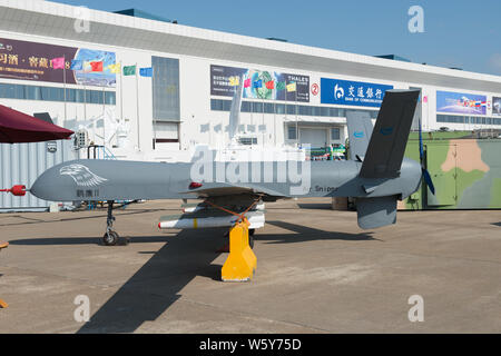 A Yunying combat unmanned aerial vehicle (UAV), or drone, of Aviation ...