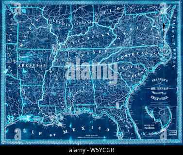 Civil War Maps 1271 Perrine's New military map illustrating the seat of ...