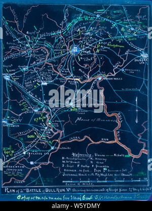 Battle map of 2nd Bull Run Stock Photo - Alamy