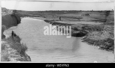 Upstream view of large dam constructed 4 miles NE of Agency in Keams ...