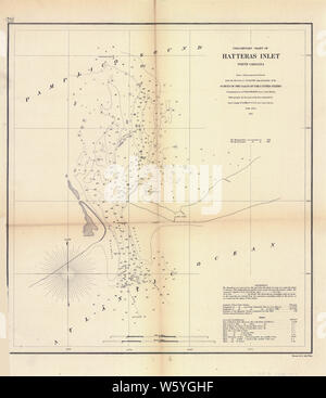 Preliminary chart of Hatteras Inlet, North Carolina 1862 by Bache, A. D ...