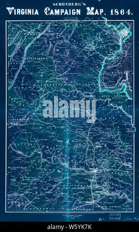 Schonberg's Virginia campaign map, 1864 , Virginia, History, Civil War ...