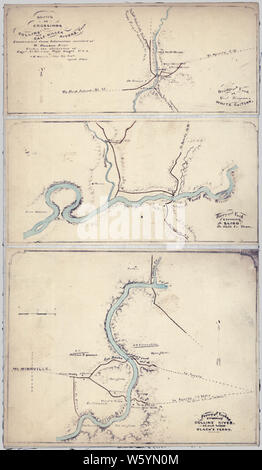 Sketch of crossings on Collins' and Calf-Killer Rivers, Tenn., 1863 by ...