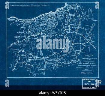 Sketch of the entrenched lines in the immediate front of Petersburg ...