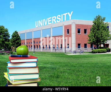 education concept with book and campus of universtiy Stock Photo - Alamy