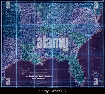 Civil War Maps 1760 The Confederate states with the border states the ...