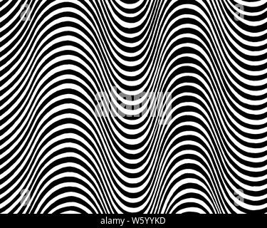 Abstract of a dizzy effect with black and white mesh pattern ...