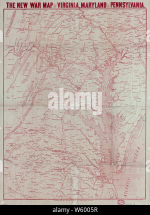 The new war map of Virginia, Maryland & Pennsylvania , Middle Atlantic ...