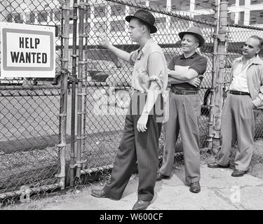 A Vintage help wanted sign Stock Photo - Alamy