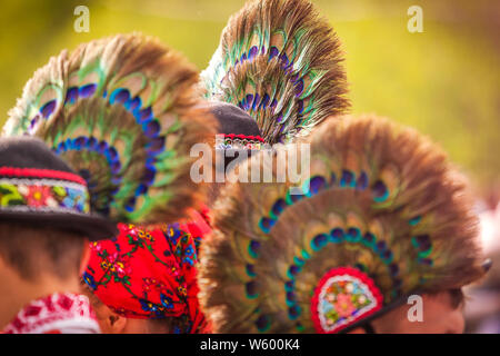 Romanian traditional peacock feather hat Stock Photo - Alamy