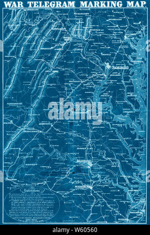 War telegram marking map Stock Photo - Alamy