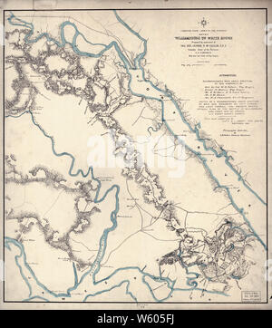 Civil War Maps 1919 Williamsburg to White House Inverted Rebuild and ...