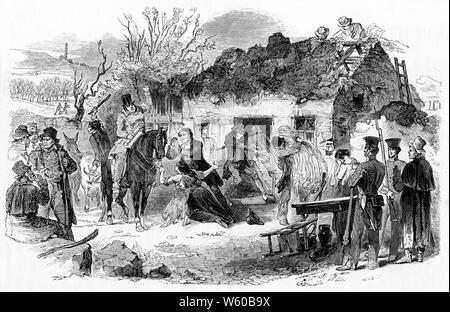 The Irish Potato Famine. An engraving from the Illustrated London News ...