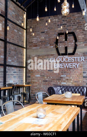Gloucester Brewery Tank Bar at Gloucester Docks Stock Photo - Alamy