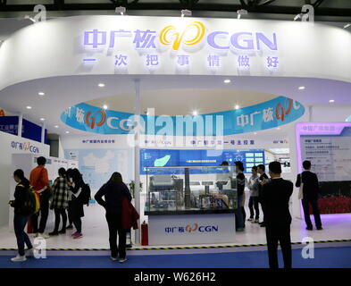 --FILE--People visit the stand of CGN (China General Nuclear Power ...