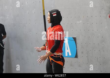 Aries Susanti Rahayu of Indonesia competes in the women's speed season ...