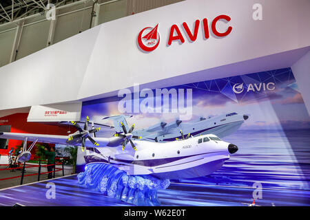 --FILE-- View of the stand of Aviation Industry Corporation of China ...