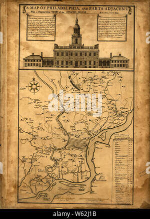 Map of Philadelphia, and Parts Adjacent, With a Perspective View of the ...