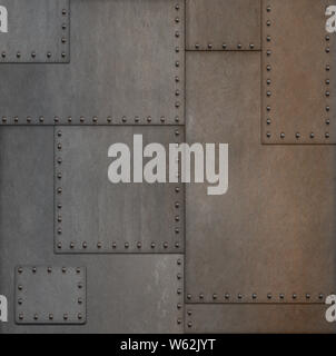 steampunk metal background 3d illustration Stock Photo - Alamy