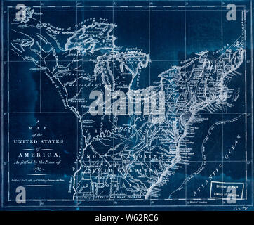 A map of the United States of America, as settled by the peace of 1783 ...