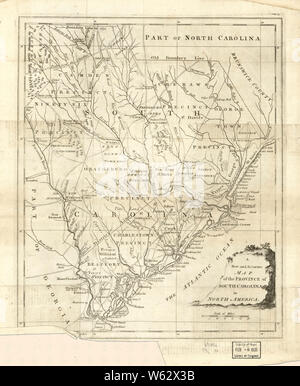 A New and accurate map of the province of South Carolina in North ...