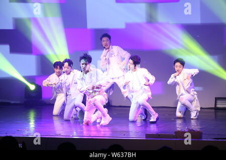 Members of boy band Boy Story co-produced by Tencent Music ...